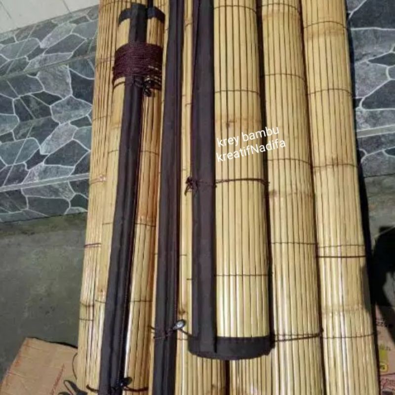 Jual Tirai krey bambu waterproof / penghalau panas dan hujan/ krei jendela / gorden / kerai 1 ...