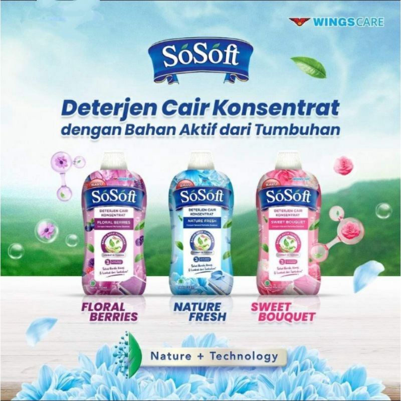 Jual Sosoft Detergent Cair 750ml | Shopee Indonesia