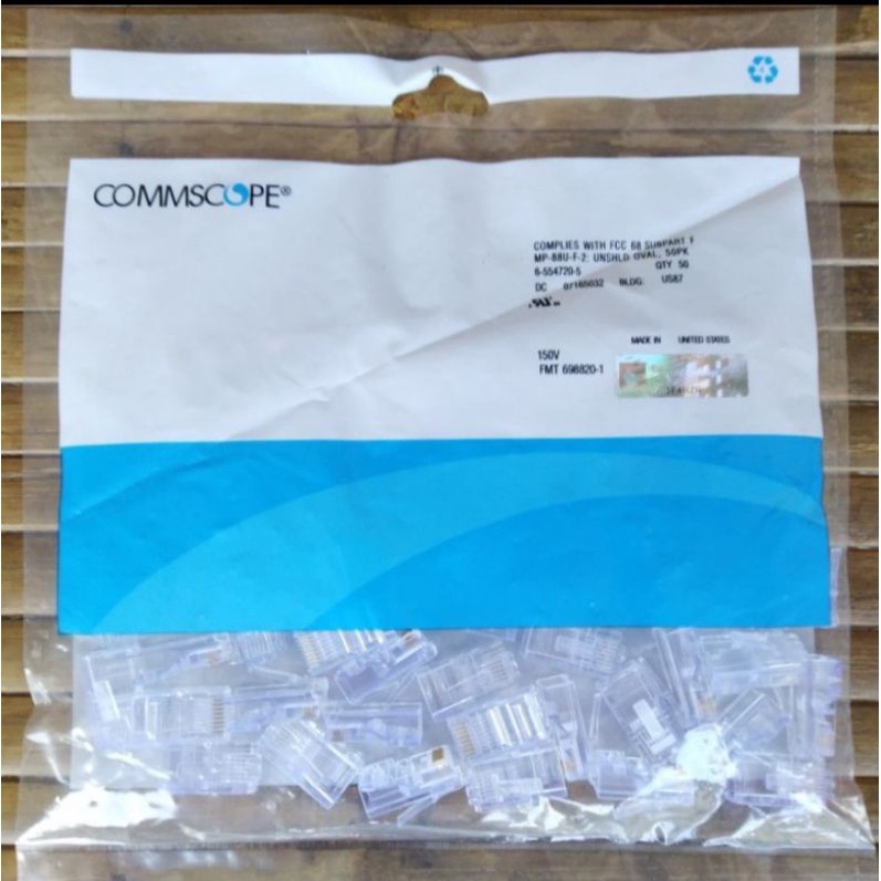 Jual Konektor RJ45 Commscope isi 50 Pcs | Shopee Indonesia