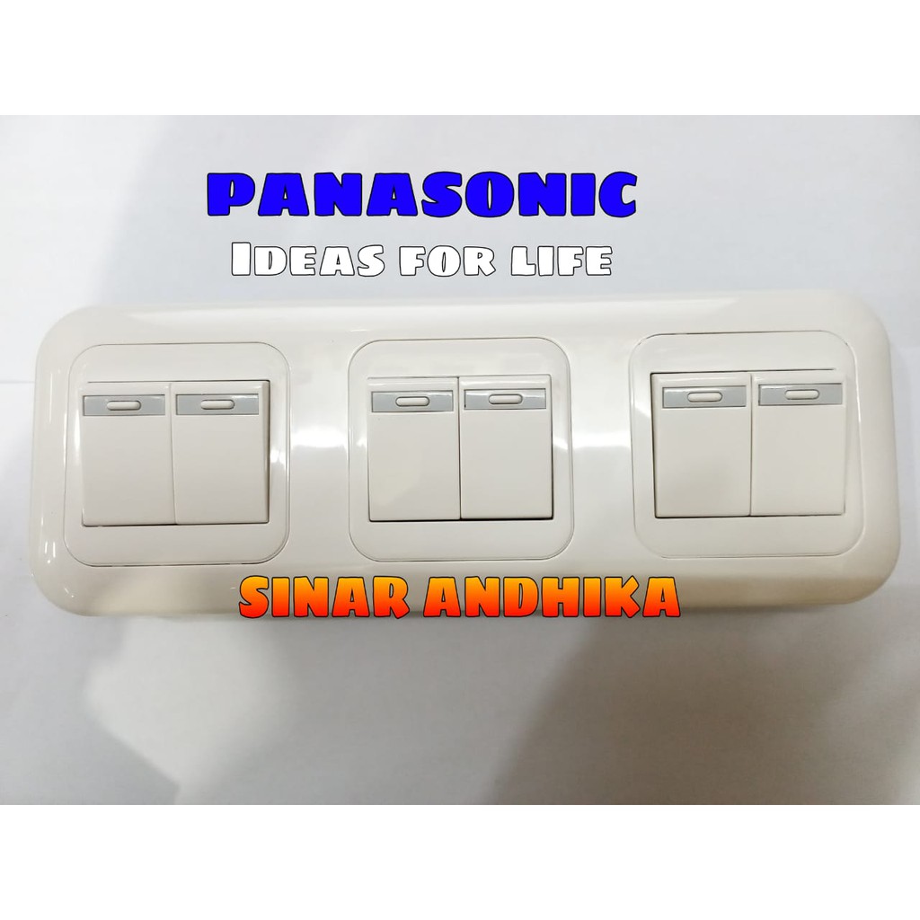 Jual Saklar Triple Seri Panasonic (6 Mata Saklar Kecil) Wej7823 313131 ...