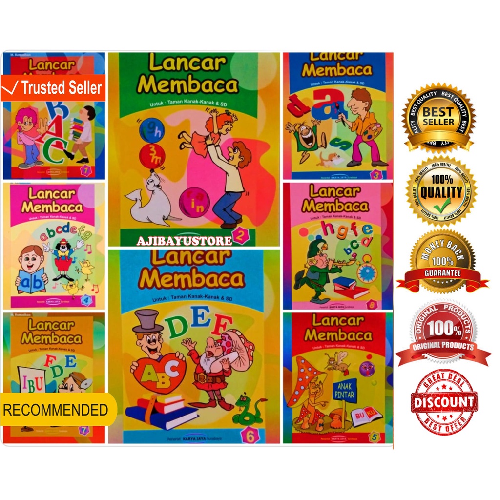 Jual Buku Lancar Membaca Jilid 1 2 3 4 5 6 7 8 Untuk Taman Kanak-Kanak ...