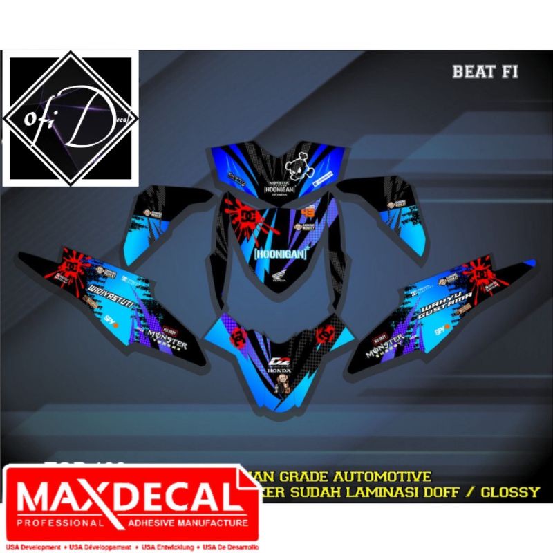 Jual Striping BEAT fi full body, Decal request dari pembelian di toko ...