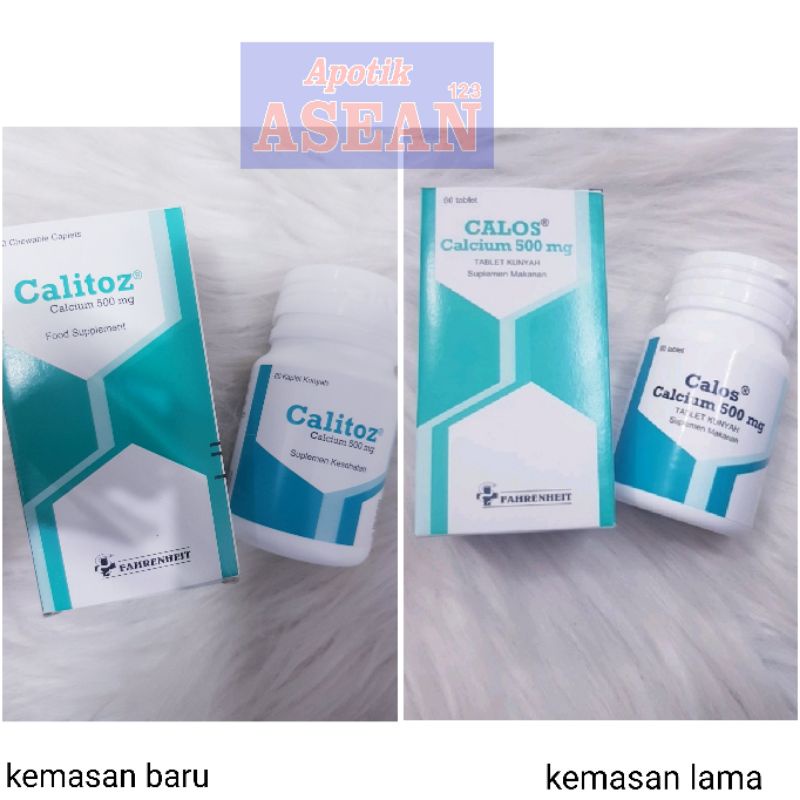Jual CALOS/CALITOZ CALCIUM 500MG ISI 60 TABLET KUNYAH | Shopee Indonesia