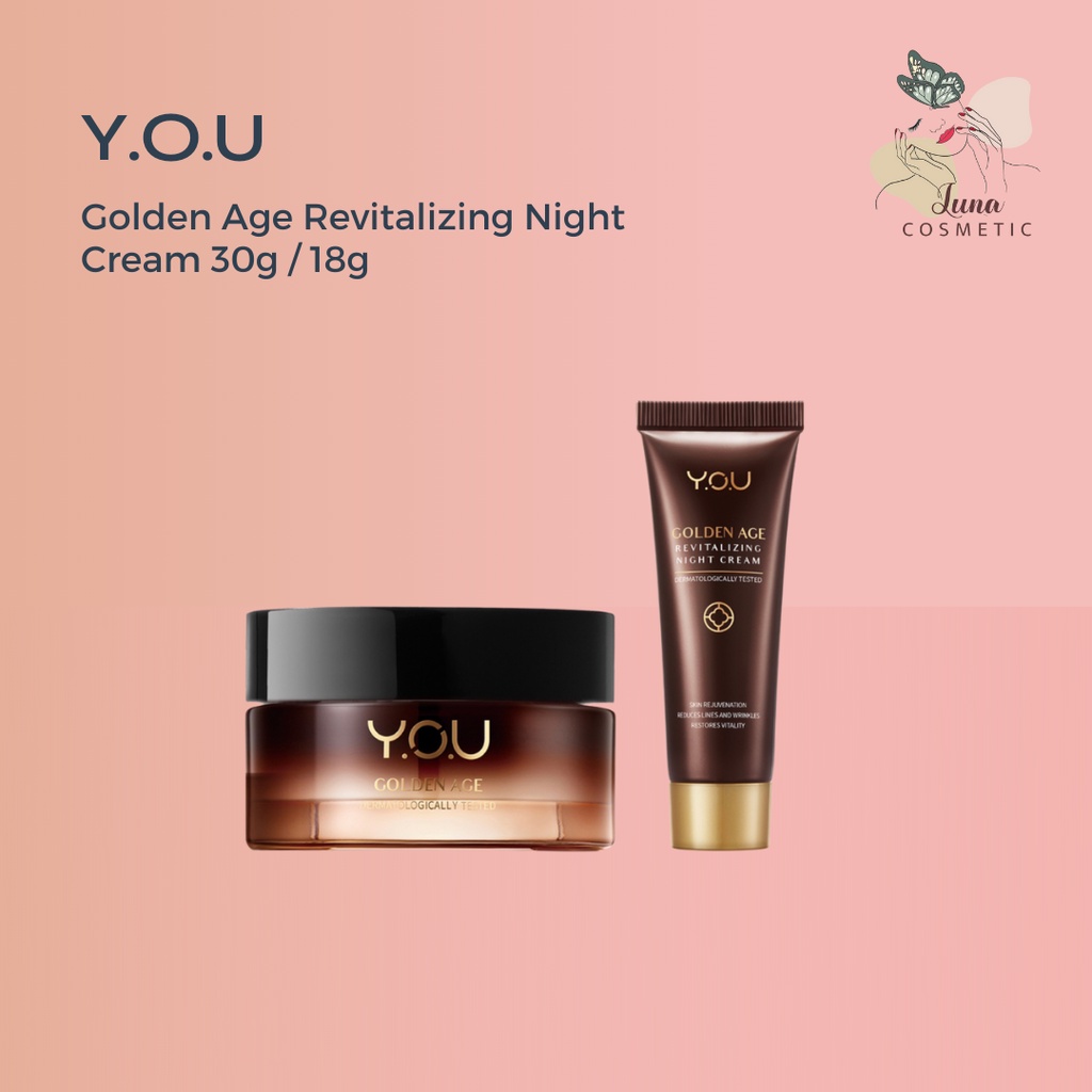 Jual YOU Golden Age Revitalizing Night Cream 18gr 30g [Overnight Skin ...