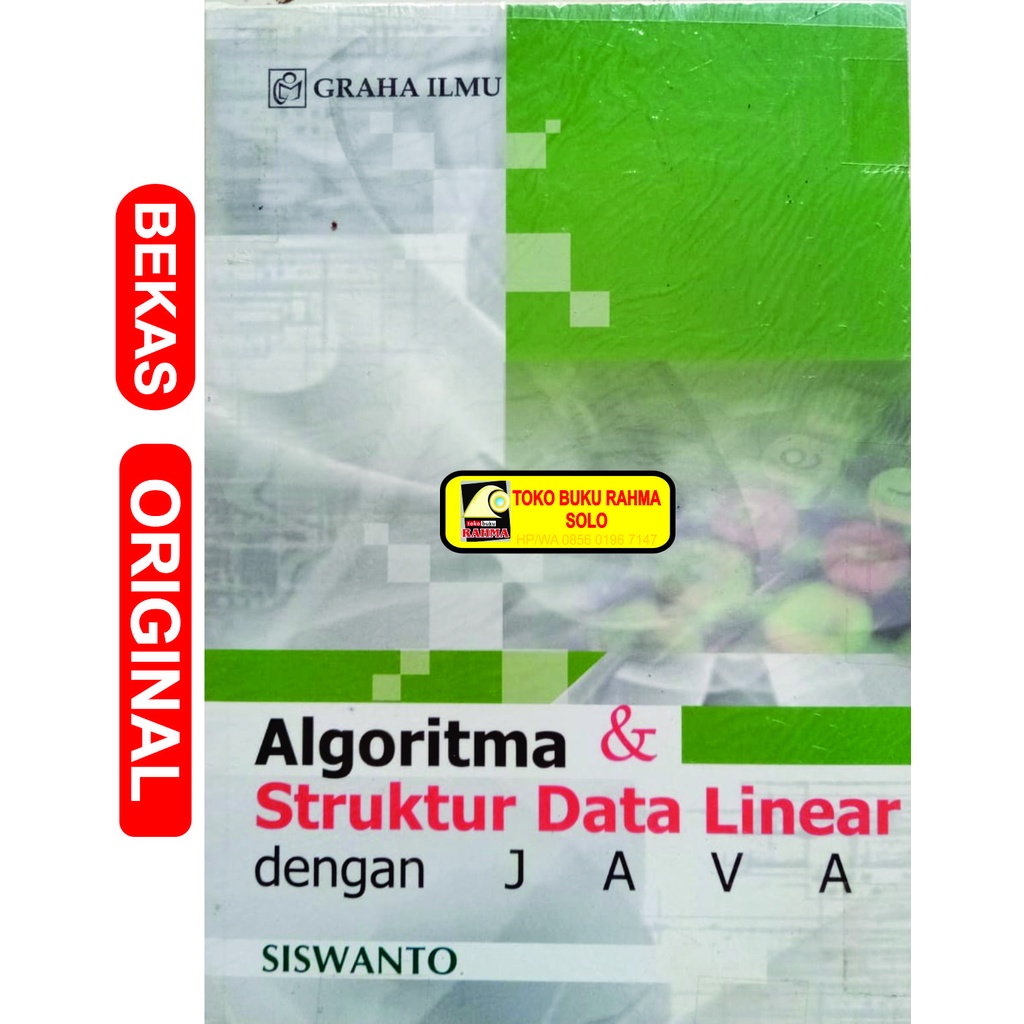 Jual Algoritma & dan Struktur Data Linear linier dengan Java Siswanto Graha Ilmu asli original ...
