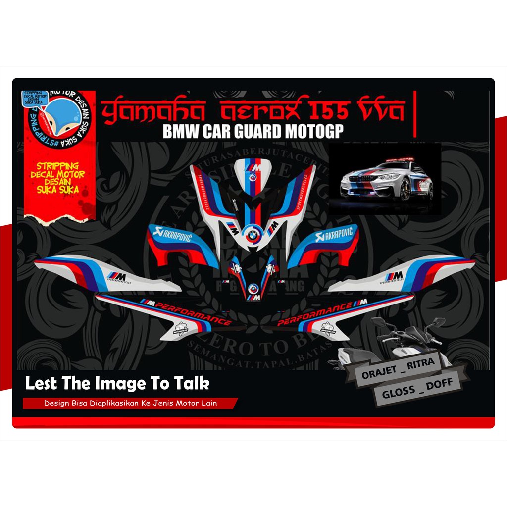 Jual Decal Yamaha Aerox 155 Stiker Aerox 155 Full Body grafis bmw Baru ...