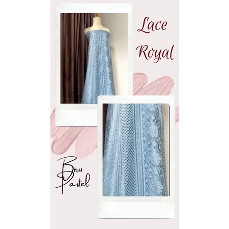 Jual BROKAT LACE VINTAGE ROYAL WARNA BIRU PASTEL BABY BLUE | Shopee ...