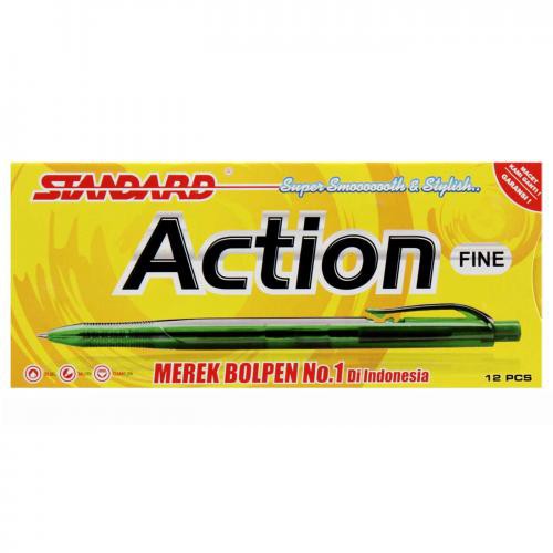 Jual BALLPOINT, BOLPEN, POLPEN, PULPEN BP STANDARD AE7 ACTION HITAM ...