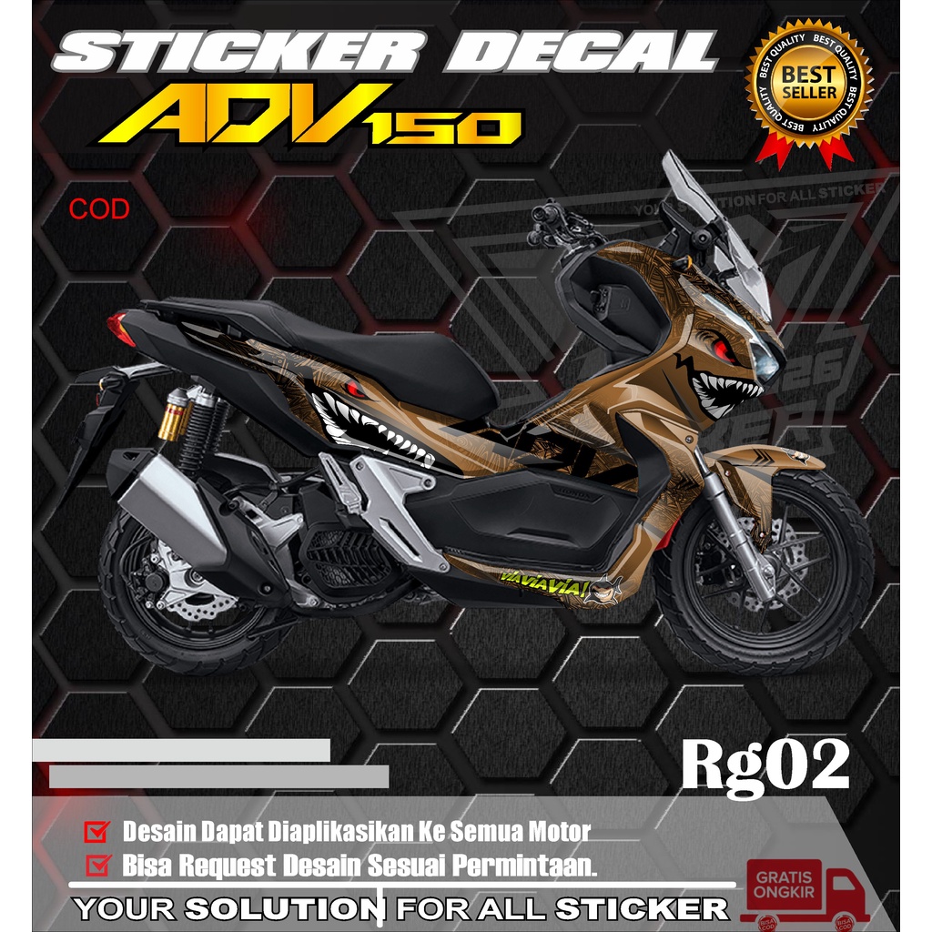 Jual Decal Sticker Honda ADV 150/Dekal Stiker striping Adv full body ...