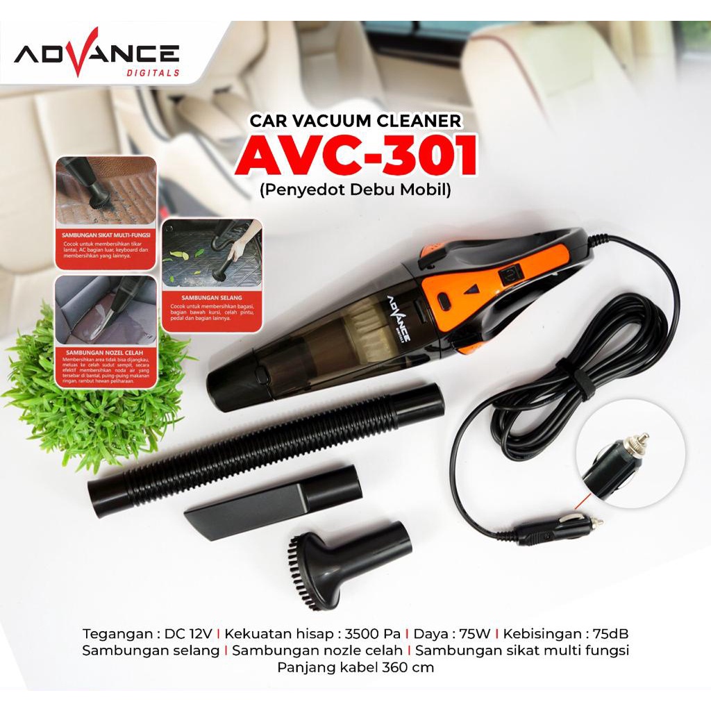 Jual Car Vacum Cleaner Advance AVC-301 Vacuum cleaner mobil Portable ...
