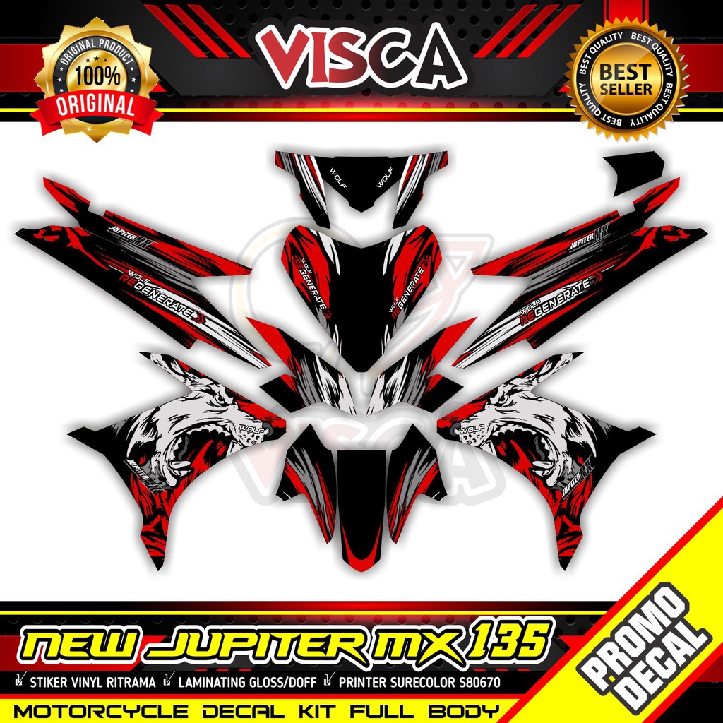 Jual (COD) Stiker Jupiter Mx 135 New Full Body Decal Jupiter Mx 135 New ...