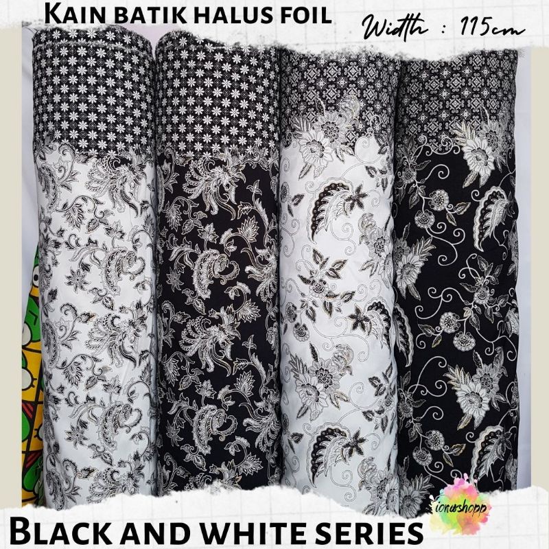 Jual Kain Batik Halus Black and White Series Lebar 115cm Kaun Batik ...