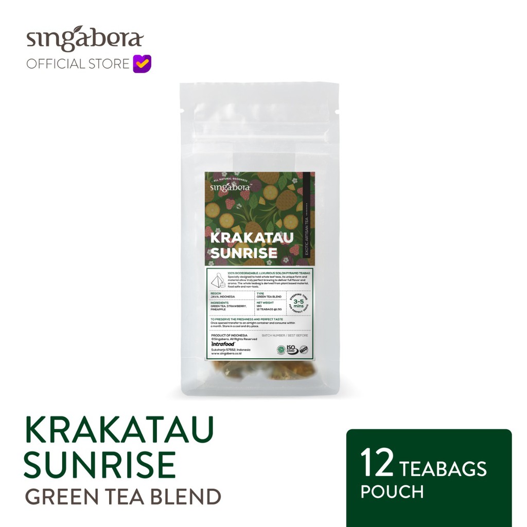 Jual Singabera Tea & Tisane Krakatau Sunrise – Green tea Blend– 12 ...
