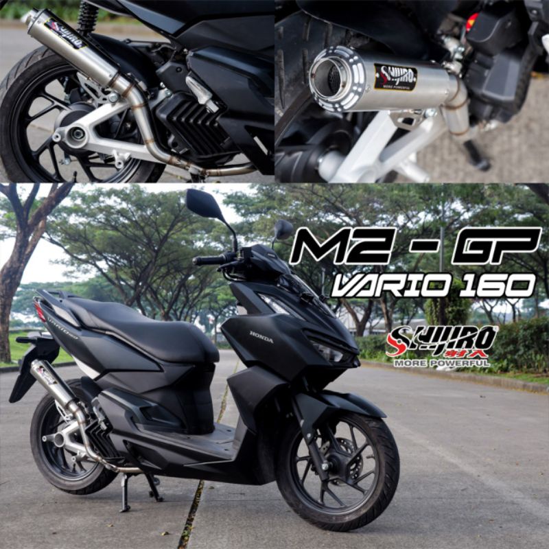 Jual KNALPOT SHIJIRO RACING TYPE M2 GP FOR NEW VARIO 160 | Shopee Indonesia