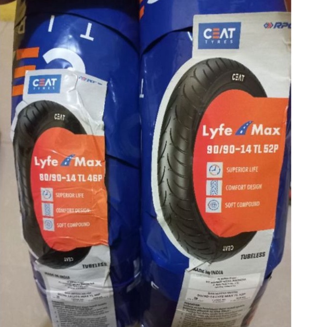 Jual Ban tubless maxxis CEAT Life max ring 14 UK 80/90 DAN 90/90 sudah ...
