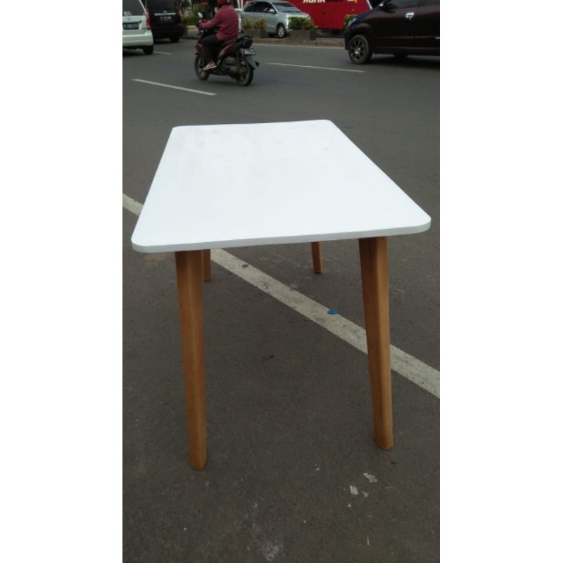 Jual meja makanj ati belanda top table putih | Shopee Indonesia