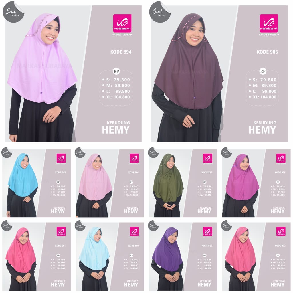 Jual [SIZE XL] KERUDUNG SEKOLAH JILBAB RABBANI INSTAN HEMY PITA ATAS ...