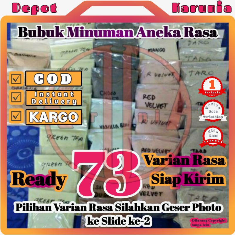 Jual Bubuk Minuman Boba Powder Bubble Drink 73 Varian Rasa Minuman ...