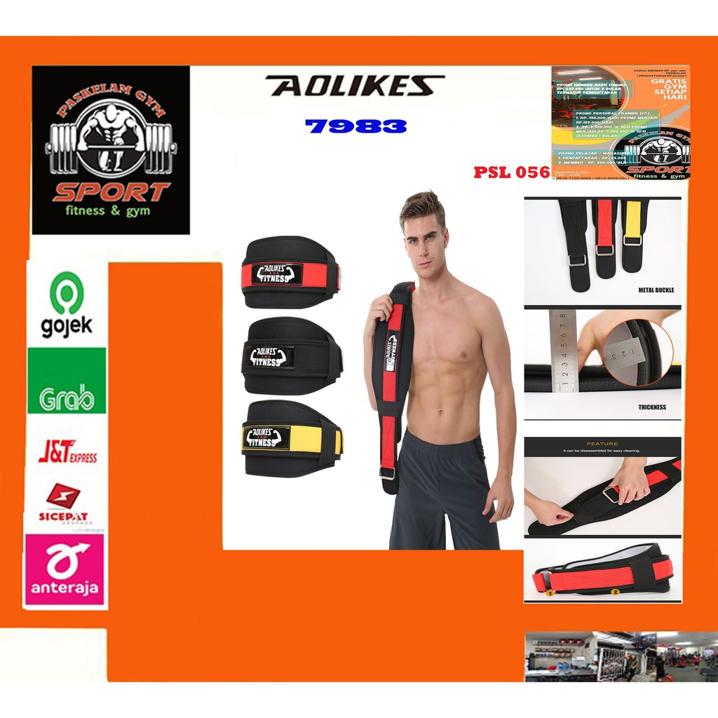 Jual Aolikes Sabuk Penopang Pinggang Gym Pria Import Belt Waist 7983 ...