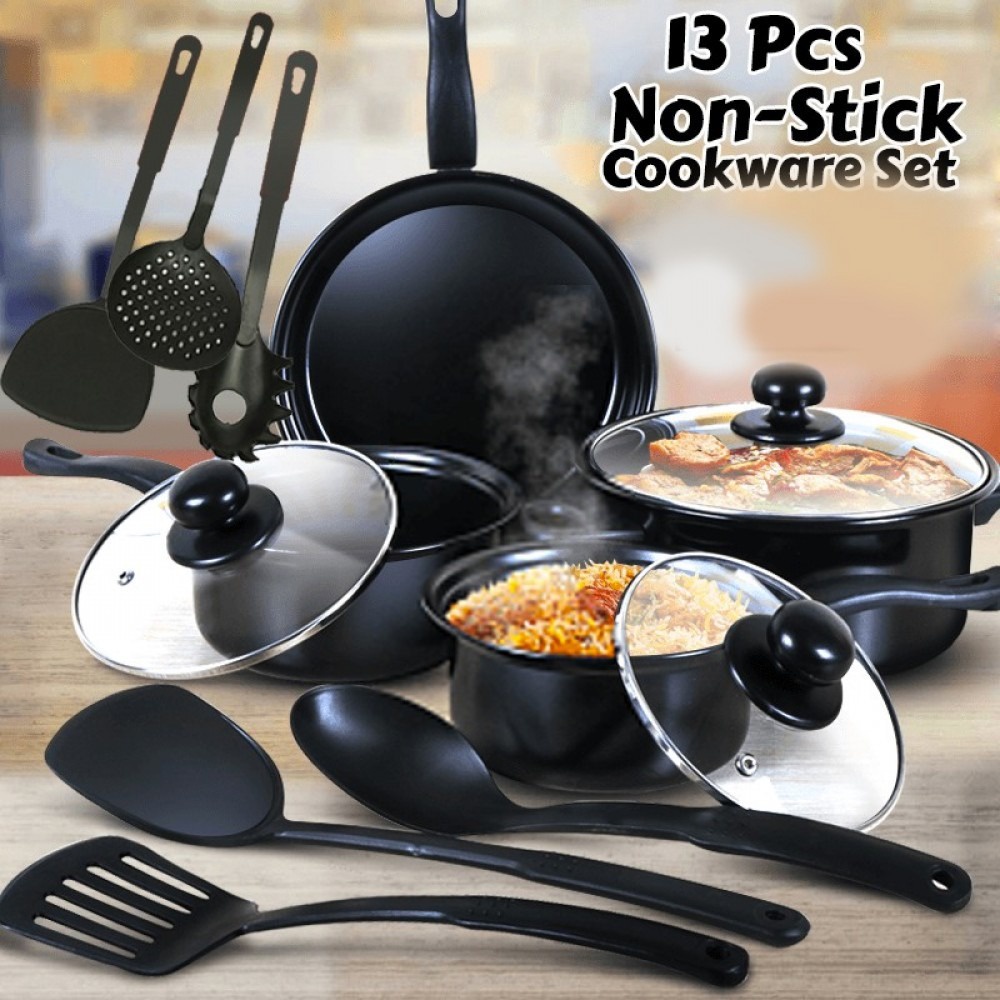 Jual [BISA COD] Paket Cookware Panci 13 Set in 1 Paket Peralatan Masak ...