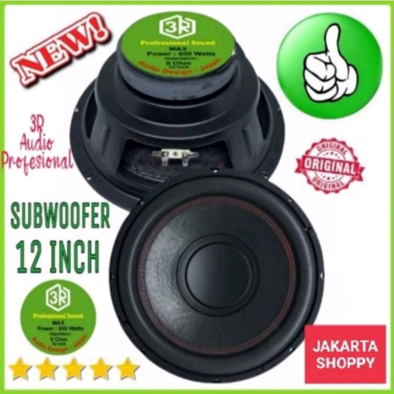 Jual Speaker SUB WOOFER 3R 12inch M-BASS DE-122T magnet besar 600 watt | Shopee Indonesia