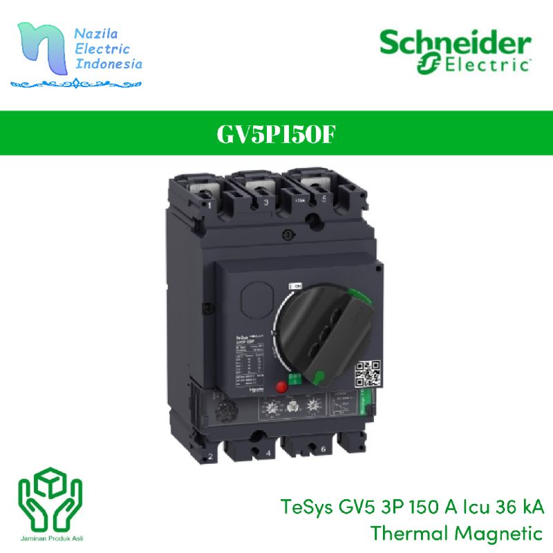 Jual Schneider GV5P150F Thermal Magnetic Motor Breake 36ka 3P 150A ...