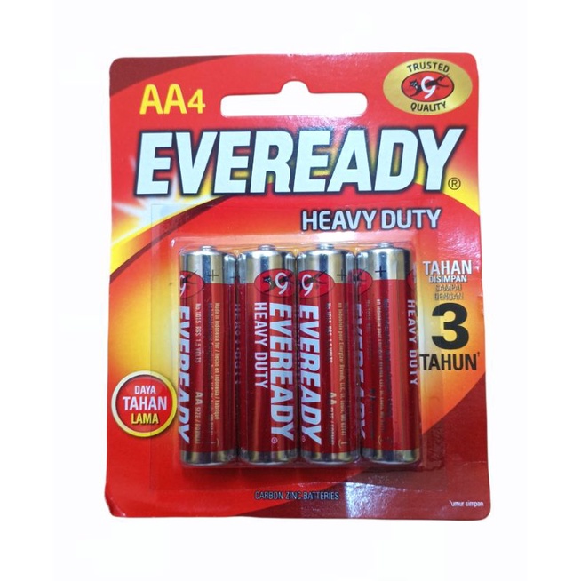 Jual Baterai Eveready Merah AA AAA A2 Isi 4 pc Battre Jam Dinding ...