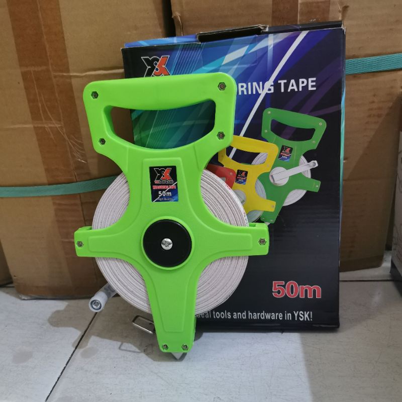 Jual Meteran Roll Gulung 50 Meter Fiberglass Fiber Measuring Tape ...