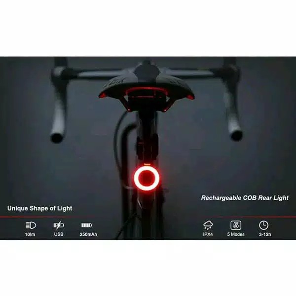 Jual Lampu Belakang Sepeda LED Bentuk Bulat Dengan USB Bisa Diisi Ulang ...