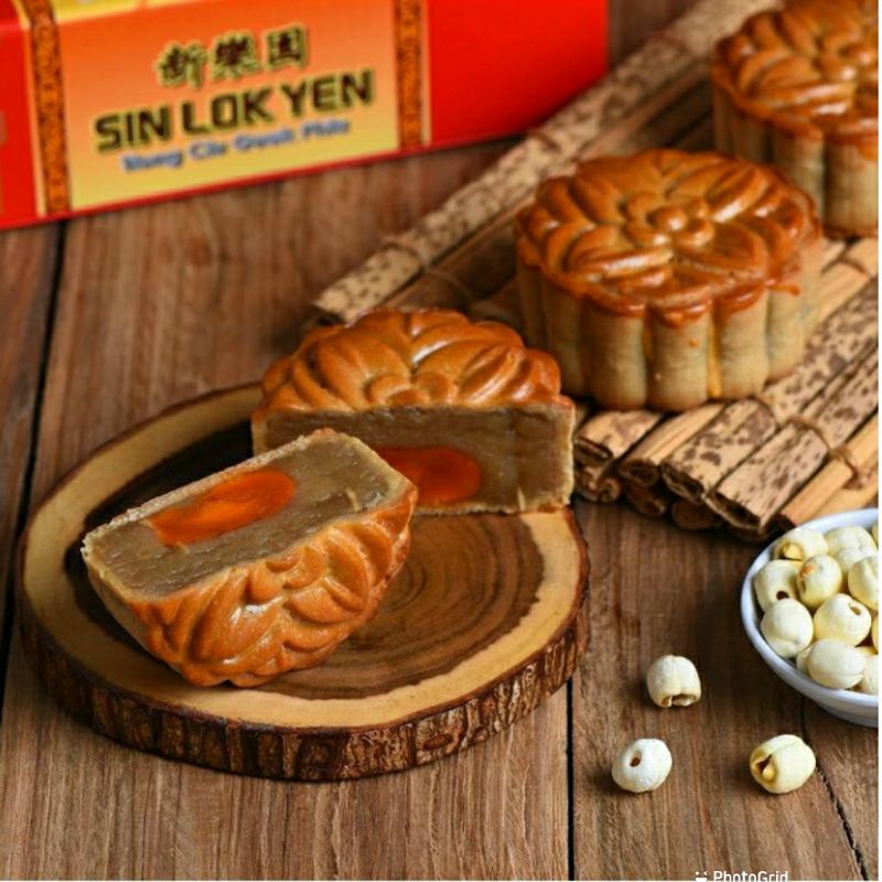 Jual Mooncake Sin Lok Yen LianYung Teratai Telor 1-Mooncake Isi 4pcs ...