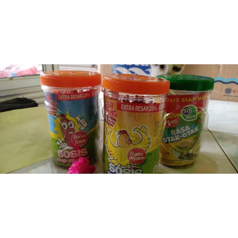 Jual Sonice Sosis Rasa Ayam Sapi Dan Otak Otak Isi 24 Bonus 1 Siap Makan 1 Toples Berat 525gr