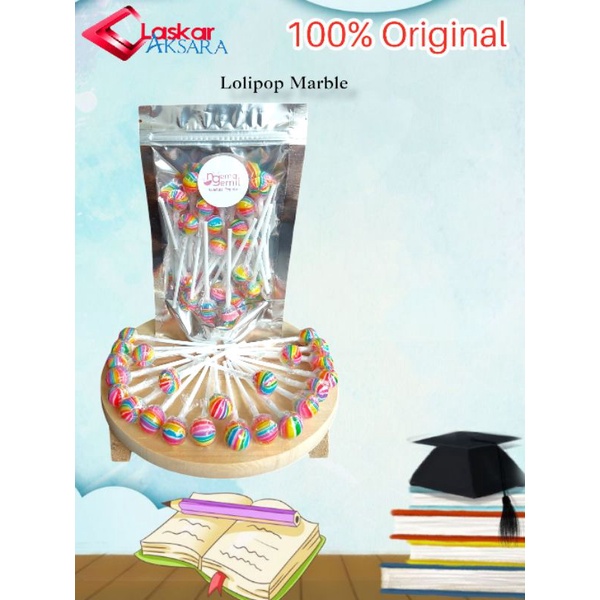Jual Lolipop Marble Warna Warni - Permen Kelereng Pelangi // Premium ...