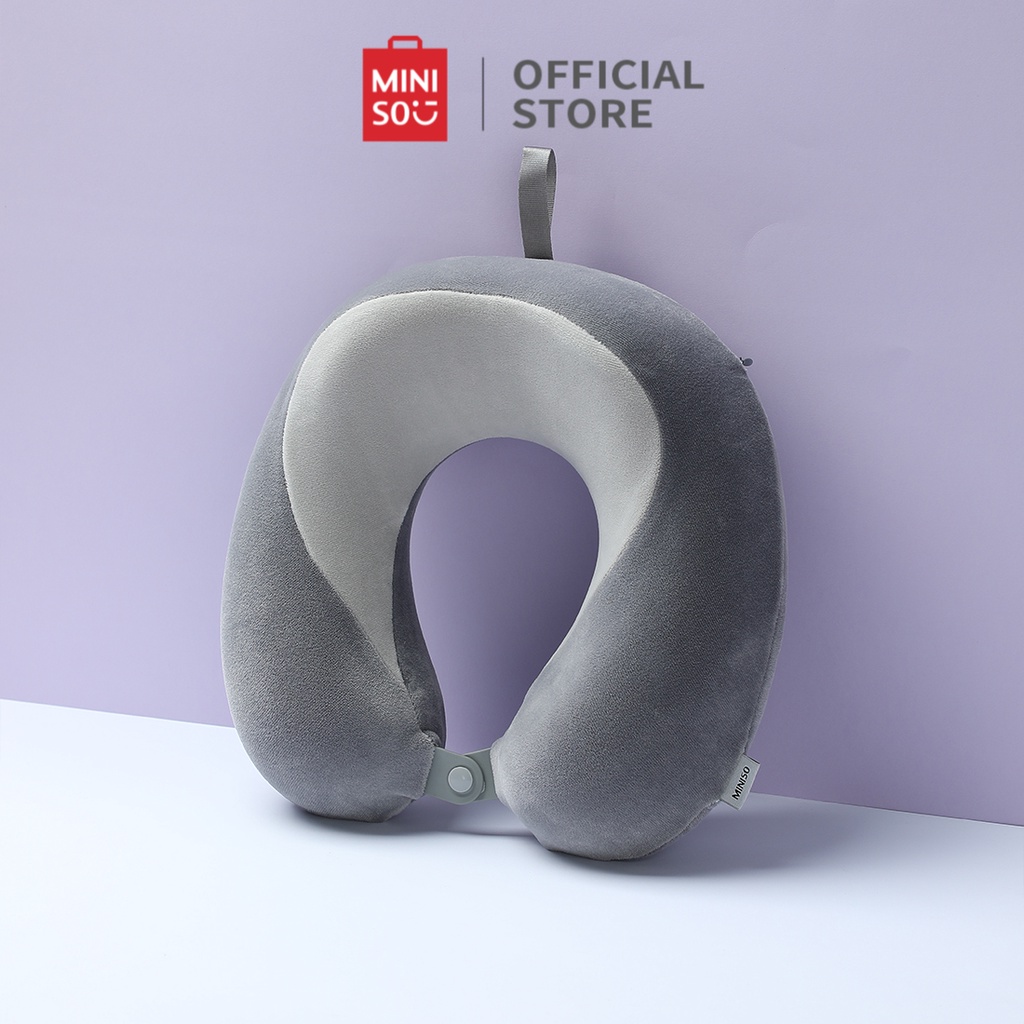 Jual MINISO Bantal Leher U-shape bantal leher dewasa Tidur Siang Bantal ...