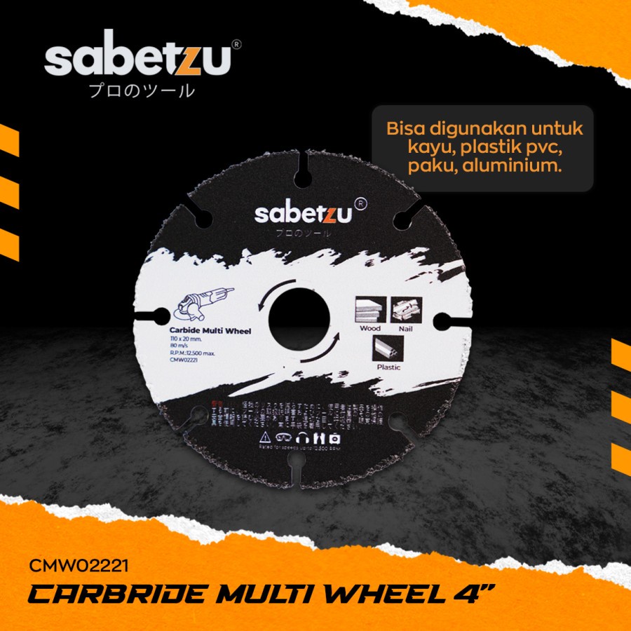 Jual SABETZU CMW CARBIDE Multi Wheel 4" Mata Gerinda Potong Kayu PVC ...