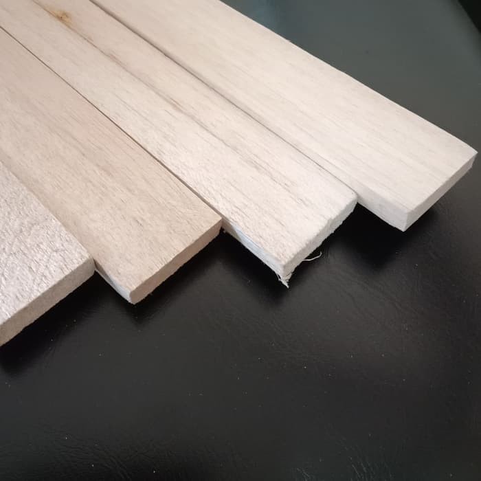 Jual (2pcs) balsa strip 3mm 50mm / 5cm kayu maket kayu lis bisa ...