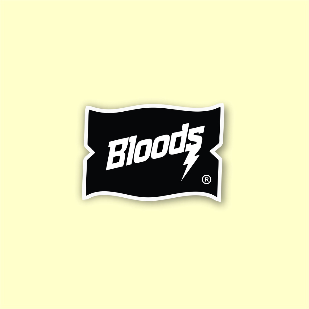 Jual stiker brand distro bloods bahan graftac anti air | Shopee Indonesia