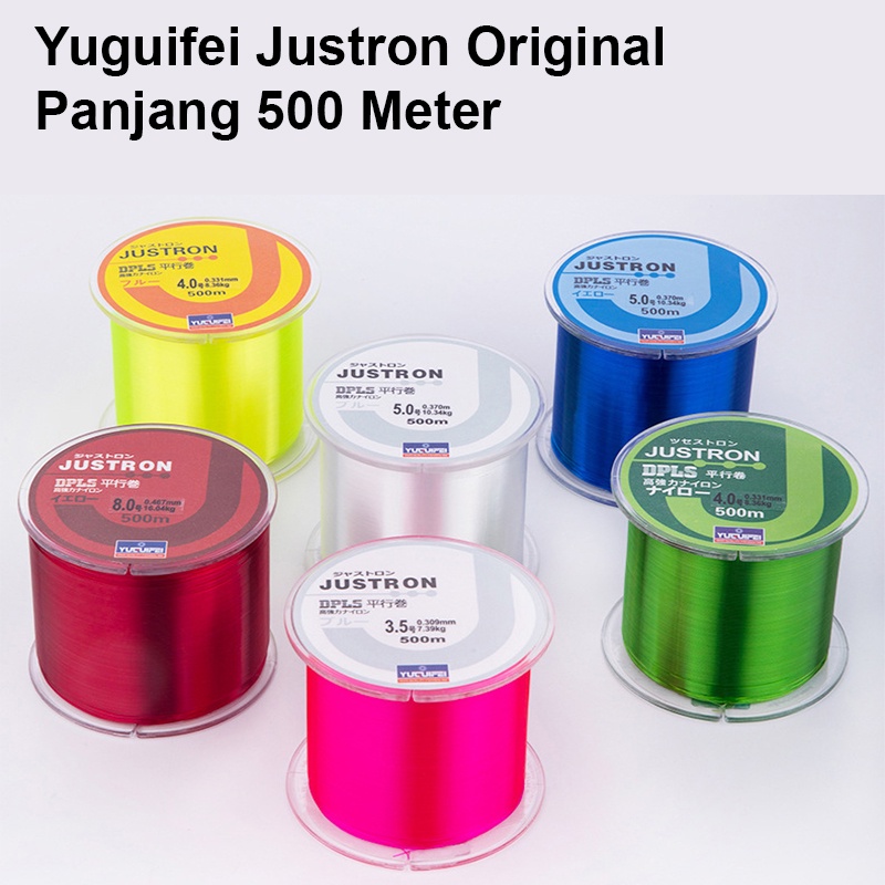 Jual Senar Pancing Nilon Yuguifei Justron Original Panjang 500 Meter ...