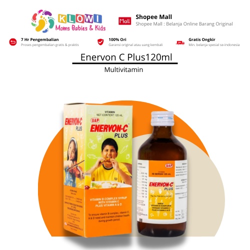 Jual Enervon C Plus Syrup 120 Ml Multivitamin / Vitamin C ...