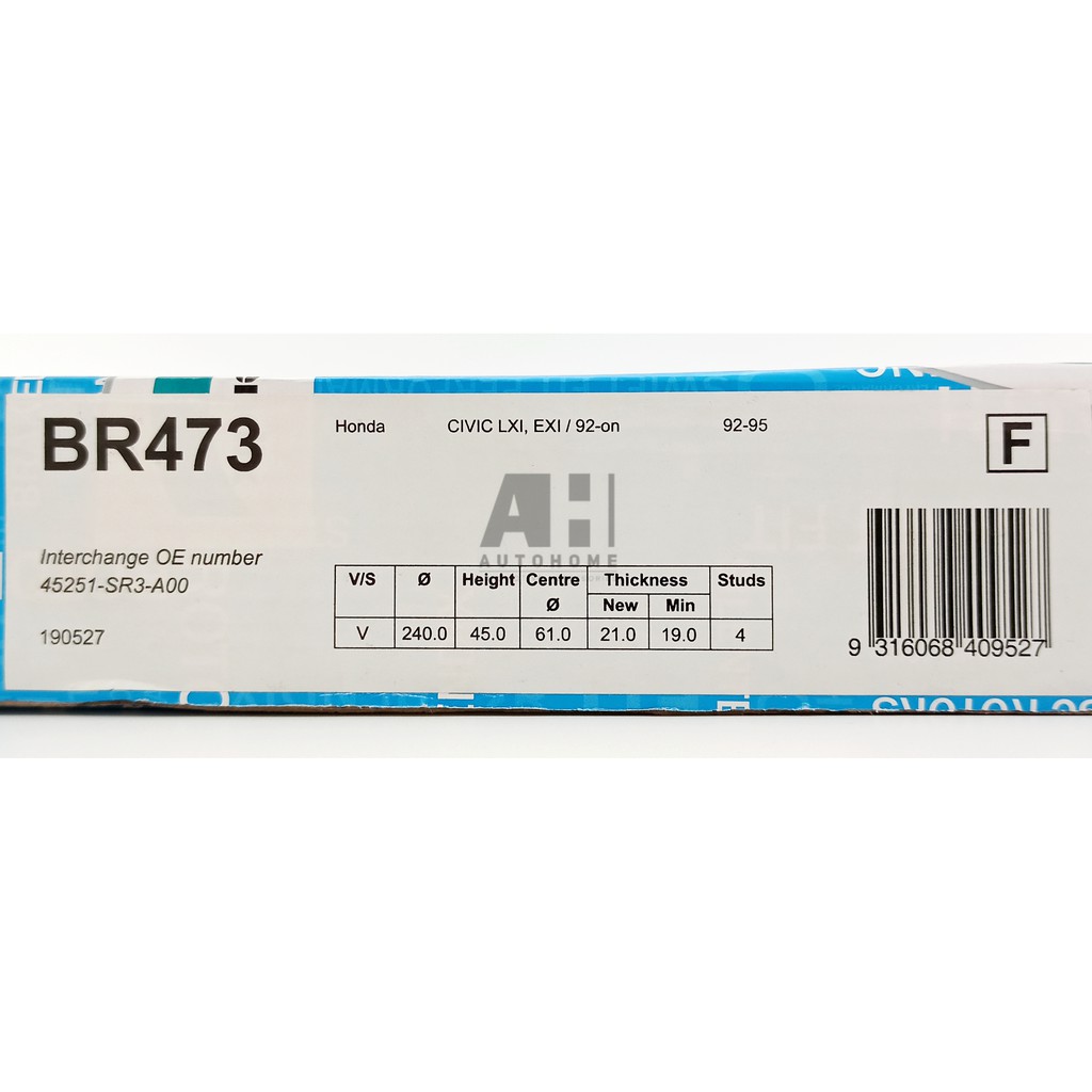 Jual Piringan Cakram Rem Honda Brio - BENDIX Disc Brake Rotor BR473 | Shopee Indonesia