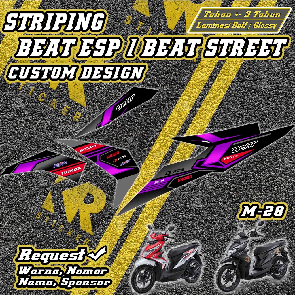 Jual Stiker Striping Beat Esp / Beat Street custom desain sticker beat ...