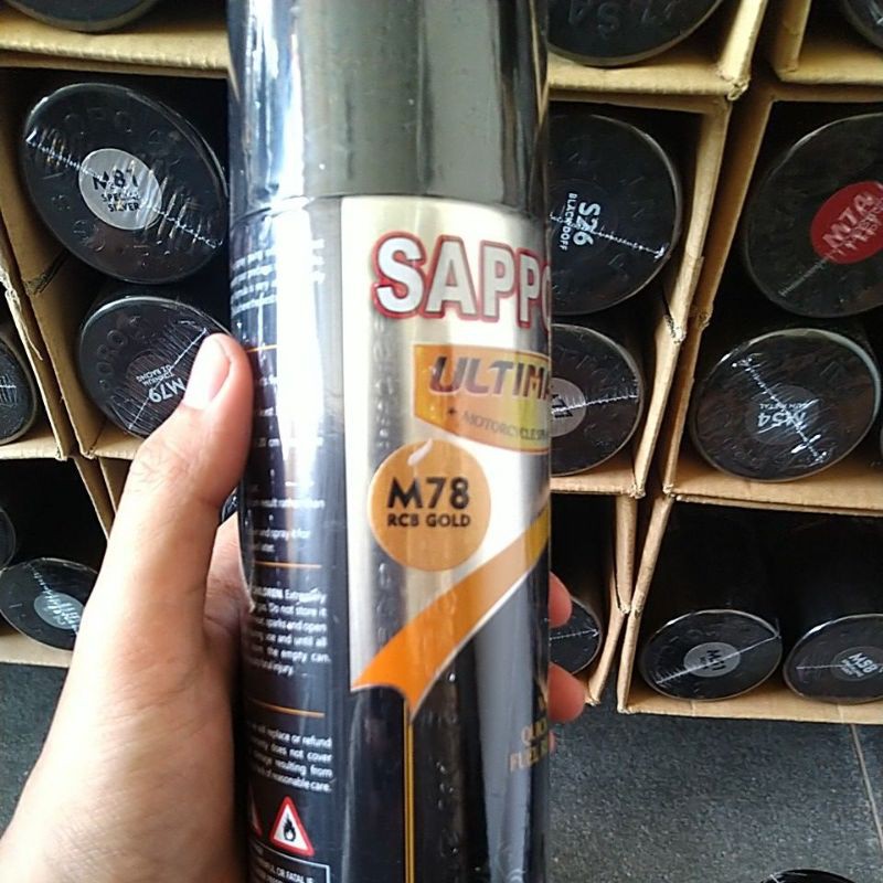 Jual Cat Semprot Sapporo Ultimate M78 RCB Gold 400ml | Shopee Indonesia