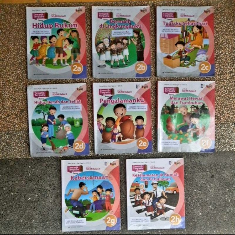 Jual buku Tematik Terpadu sd kelas 2. 2a.2b.2c.2d.2e.2f.2g.2h revisi ...