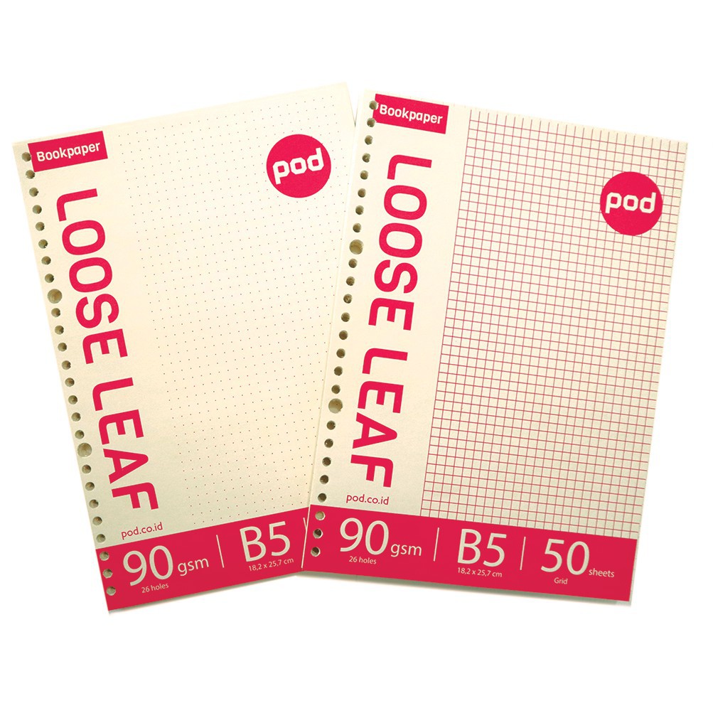 Jual Bookpaper B5/ Dotted/ Grid/ Loose Leaf Kertas Binder | Shopee ...