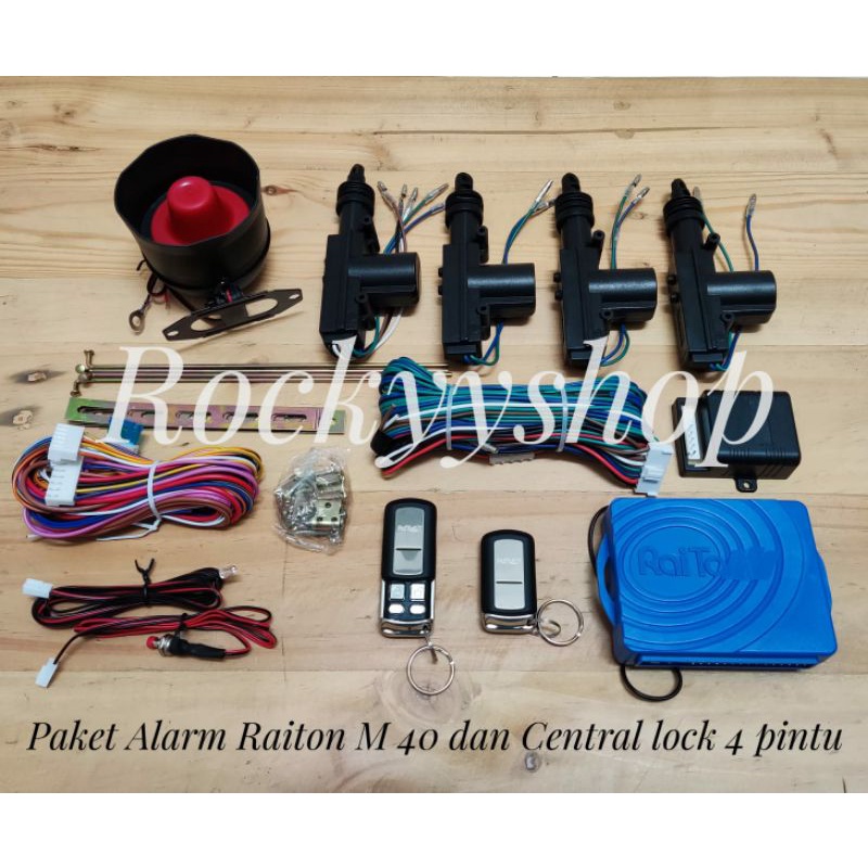 Jual Paket Alarm remote Mobil Raiton dan central lock 4 pintu | Shopee ...