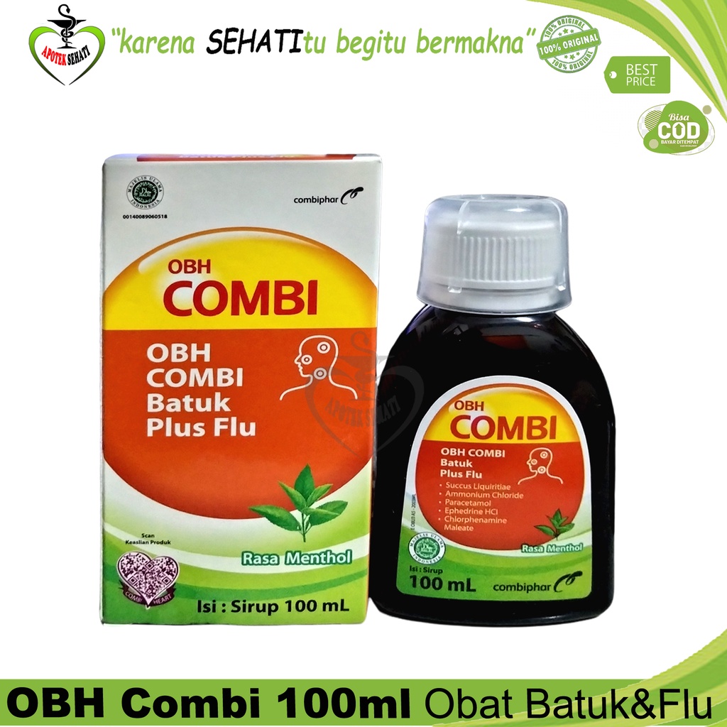 Jual OBH COMBI FLU BATUK SIRUP RASA MENTHOL 100 ml | Shopee Indonesia
