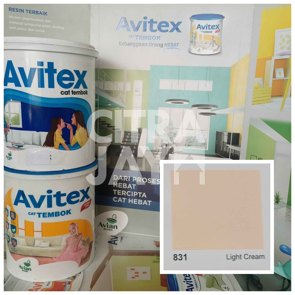 Jual Cat tembok avitex 1kg cat campuran air cat plafon triplek 831 ...