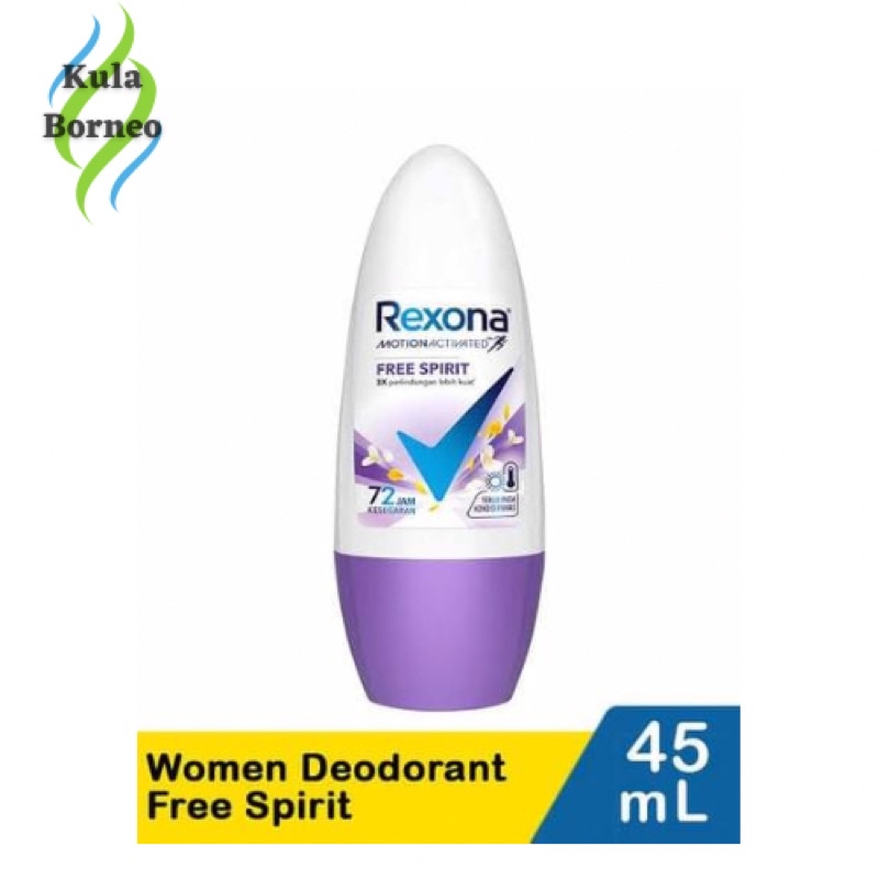 Jual Rexona Women Deodorant Free Spirit Roll on 45 ml | Shopee Indonesia