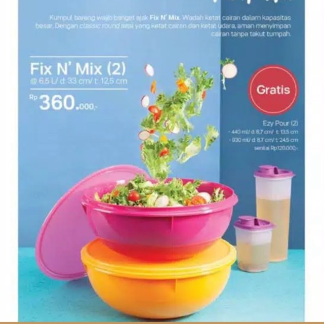 Jual FIX n MIX Tupperware (free 2 tempat minyak) | Shopee Indonesia