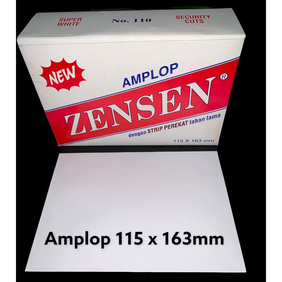 Jual Amplop Zensen AA no 110 Pendek 115 x 163 mm Polos Pakai Lem ...