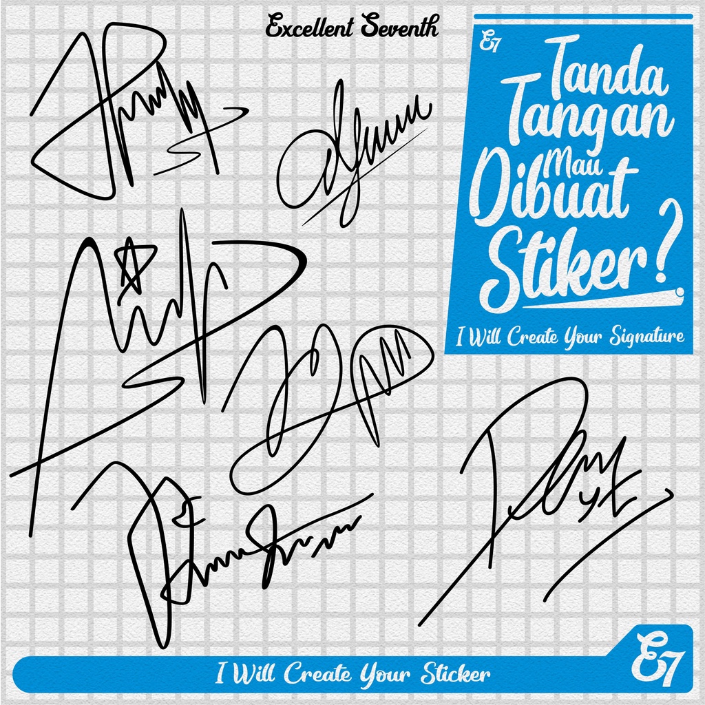 Jual REQUEST TANDA TANGAN CUSTOM SIGNATURE STIKER STICKER CUTTING ...